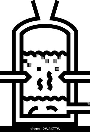 gasification biomass line icon vector. gasification biomass sign ...