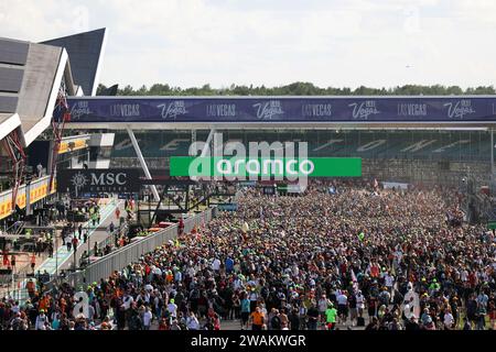 Fans on Silverstone Circuit after F1 Grand Prix Stock Photo - Alamy