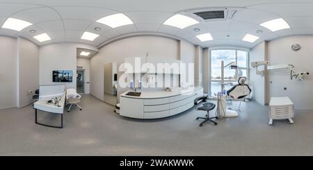360° view of full hdri 360 panorama in preoperative room or sanitary ...