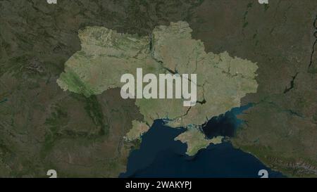 Ukraine before 2014 highlighted on a topographic, OSM standard style ...