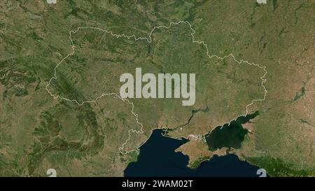 Ukraine before 2022 outlined on a high resolution satellite map Stock ...