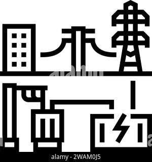 grid connectivity electric line icon vector illustration Stock Vector ...