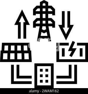 microgrids electric line icon vector illustration Stock Vector Image ...
