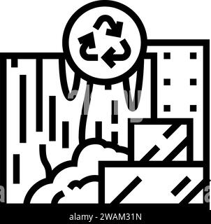 low emission materials green building line icon vector illustration ...