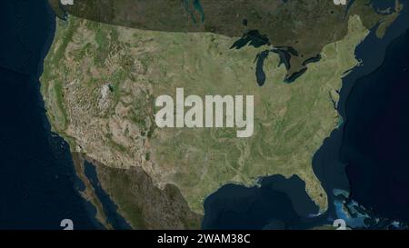 United States of America, mainland highlighted on a Pale colored ...