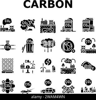 carbon capture co2 storage icons set vector Stock Vector Image & Art ...