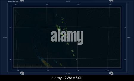 Vanuatu highlighted on a low resolution satellite map Stock Photo - Alamy