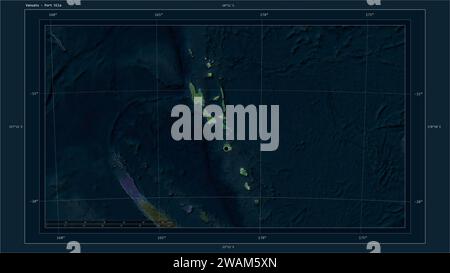 Vanuatu outlined on a high resolution satellite map Stock Photo - Alamy