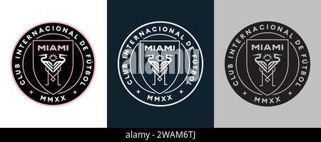American football soccer Inter Miami team logo Stock Vector Image & Art ...