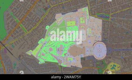 Vatican highlighted on a topographic, OSM standard style map map with ...