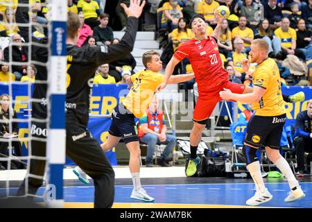 Japan's Jin Watanabe during the men's handball friendly game between ...