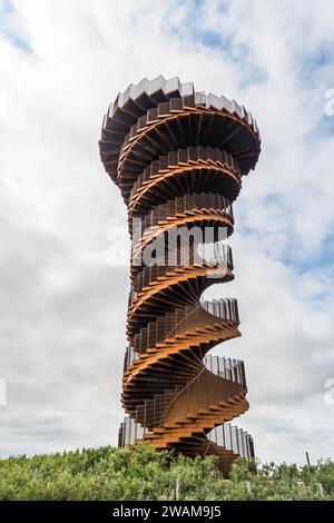 Marsk Tower, double helix-shaped observation tower made of Corten steel ...