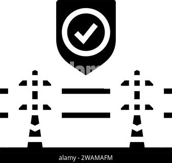 grid reliability electric glyph icon vector illustration Stock Vector ...