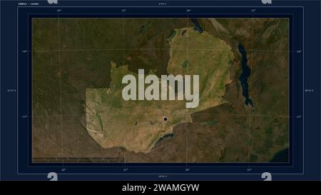 Zambia highlighted on a low resolution satellite map Stock Photo - Alamy