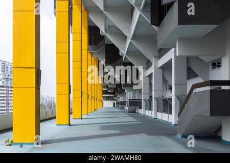 Interior of Golden Mile Complex, Singapore designed by DP Architects in ...