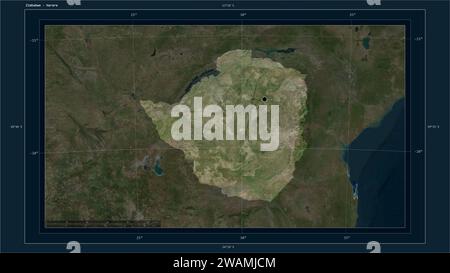 Zimbabwe highlighted on a high resolution satellite map Stock Photo - Alamy