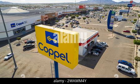 advertising billboard, Coppel store billboard, and General view of Mall ...