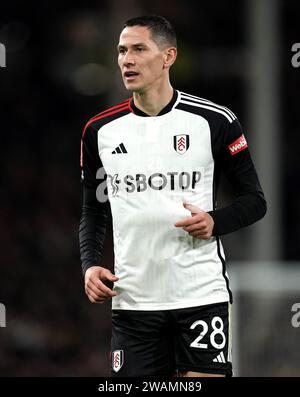 Fulham's Sasa Lukic during the Emirates FA Cup third round match at ...