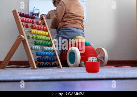 Kid's room where he can play and learn by himself freely Stock Photo ...