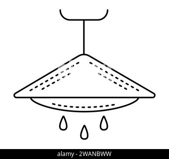 Shower symbol. Sprinkler icon. Editable vector Stock Vector Image & Art ...