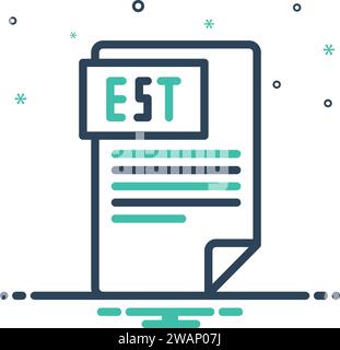 Icon for est; document Stock Vector Image & Art - Alamy