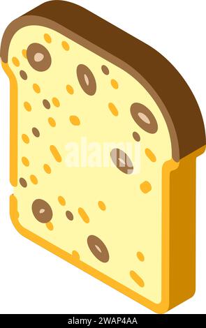 Panettone icons set isometric vector. Bake bread. Food grain Stock ...