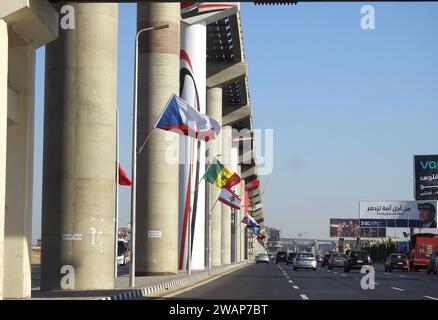 Cairo, Egypt, November 30 2023: Flags of various and different ...