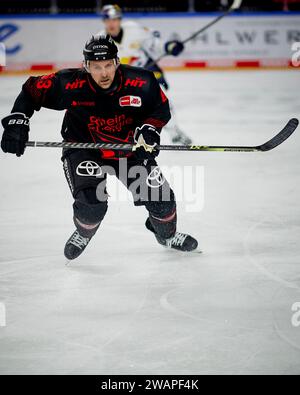 COLOGNE, GERMANY - 5 JANUARY, 2024: Patrick Hager, Andrej Sustr, Hockey ...