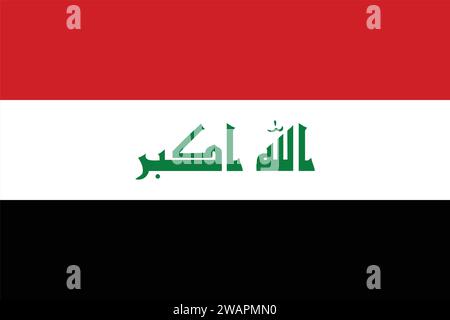 High detailed flag of Iraq. National Iraq flag. Asia. 3D illustration ...