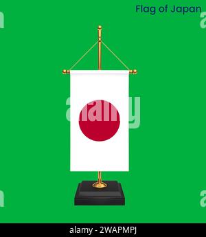 High detailed flag of Japan. National Japan flag. Asia. 3D illustration ...