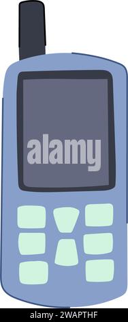 hand handheld gps cartoon vector illustration Stock Vector Image & Art ...