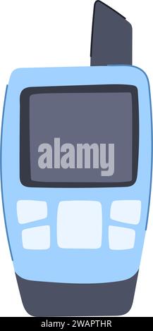 navigator handheld gps cartoon vector illustration Stock Vector Image ...