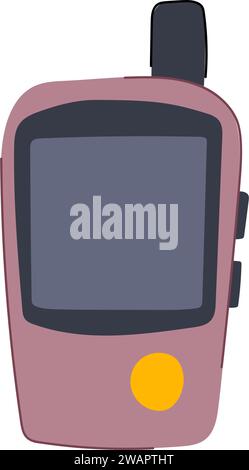 orientation handheld gps cartoon vector illustration Stock Vector Image ...