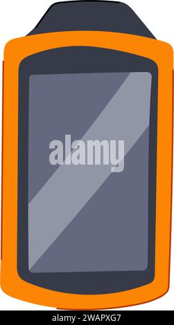 hand handheld gps cartoon vector illustration Stock Vector Image & Art ...