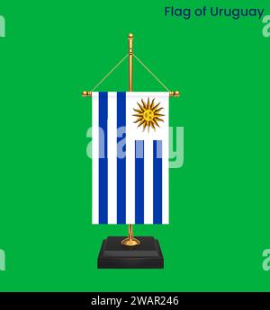 Closeup Uruguay Flag Stock Photo - Alamy