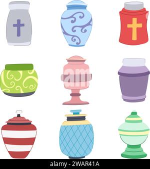 ceremony urn ashes cartoon vector illustration Stock Vector Image & Art ...