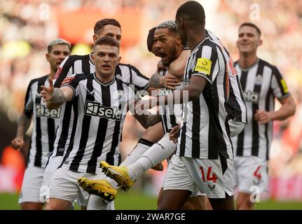Sunderland's Daniel Ballard and team-mates celebrate after the final ...