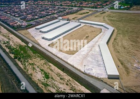 Aerial view of self storage facility Stock Photo - Alamy