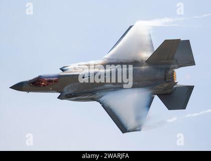 An F-35A Lightning II assigned to the 421st Fighter Squadron takes off from Nellis Air Force ...