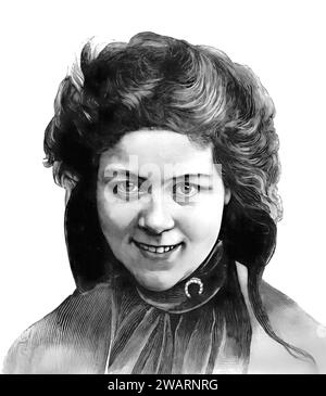 Loie Fuller. Portrait of the American dancer and pioneer of modern ...