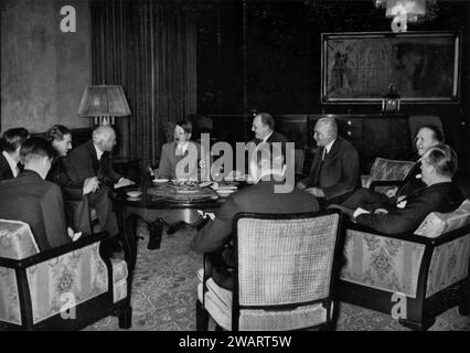 German dictator Adolf Hitler with other officers of the Nazi Party ...