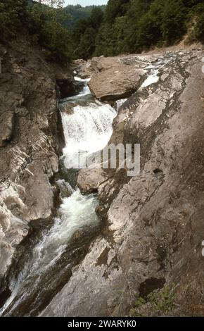 Lepsa, Vrancea County, Romania, approx. 1978. View of the Putna ...