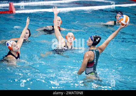 EINDHOVEN - Iris Wolves of the Dutch water polo team (f) in action ...