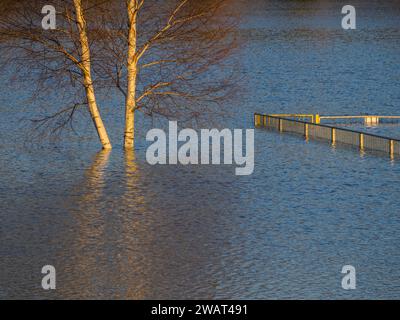 Underwater Playground, Flooding, River Thames, Caversham, Reading ...
