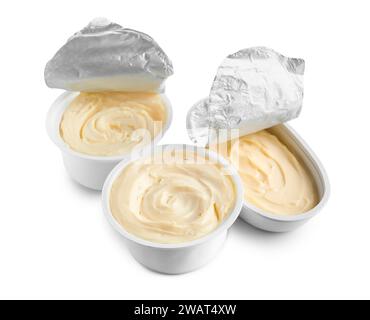 Boxes of processed cheese isolated on white background Stock Photo - Alamy