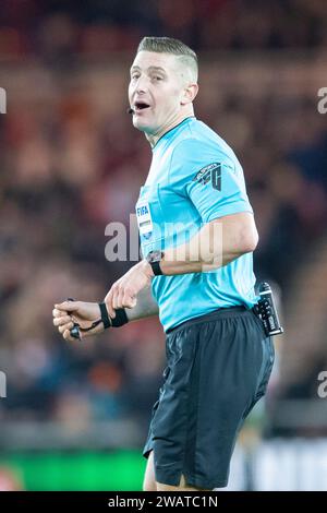 Referee Robert Jones during an Emirates Cup match at Emirates Stadium ...