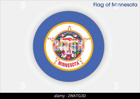 High detailed flag of Minnesota. Minnesota state flag, National ...