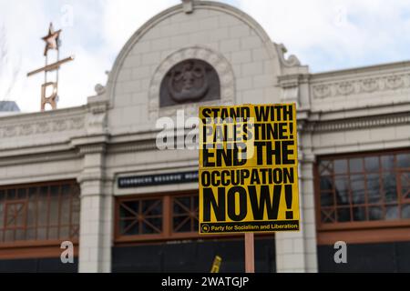 Seattle, USA. 6th Jan 2024. Pro Palestine Protesters gather at the ...