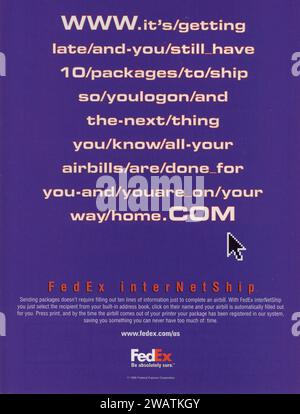 Vintage Federal Express (FedEx) print ad, circa 1977 - USA Stock Photo ...