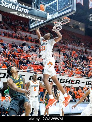 Oklahoma State center Brandon Garrison (23) shoots over Creighton ...